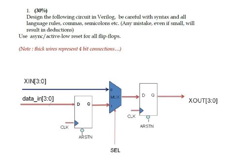 Solved Design The Following Circuit In Verilog Be Chegg