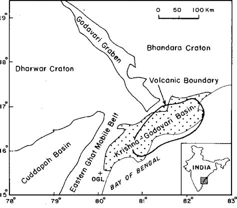 Map Showing The Geotectonic Setting In Southeastern India Prakasam
