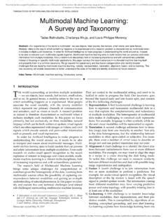 Multimodal Machine Learning A Survey And Taxonomy Multimodal Machine Learning A Survey And