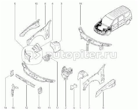 Элементы (перед, боковины) LADA Largus FL — купить, цены в интернет ...