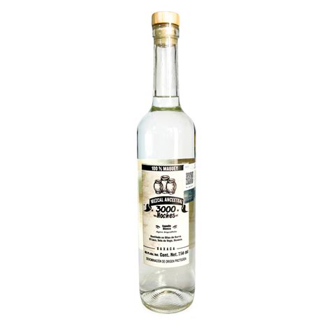 Mezcal Ancestral 3000 Noches Espadín 750ml Mezcal Shop Mx