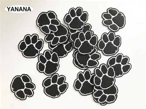 1 шт нашивки с вышивкой в виде лапы для одежды Diy нашивки в полоску наклейки для одежды