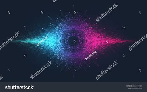Abstract Dynamic Motion Lines Dots Background Stock Vector Royalty