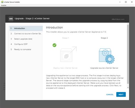 How To Upgrade Vcenter Server Appliance 6 7 To 7 0 Mike Tabor