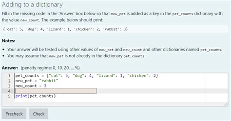 Solved Fill In The Missing Code In The Answer Box Below So