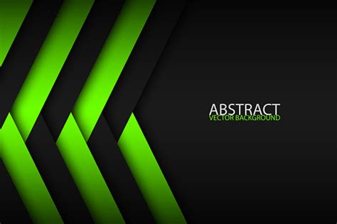서로 게 속해 있음 귀하의 비즈니스에 대 한 현대적인 디자인 서식 파일을 위의 녹색과 검은색 레이어와 추상 배경 벡터 일러스트 레이 션 기울기와 줄무늬 및 선 0명에 대한