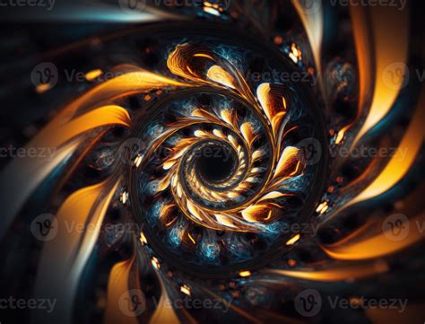 Colorful Swirling Radial Vortex Background Created With Generative Ai