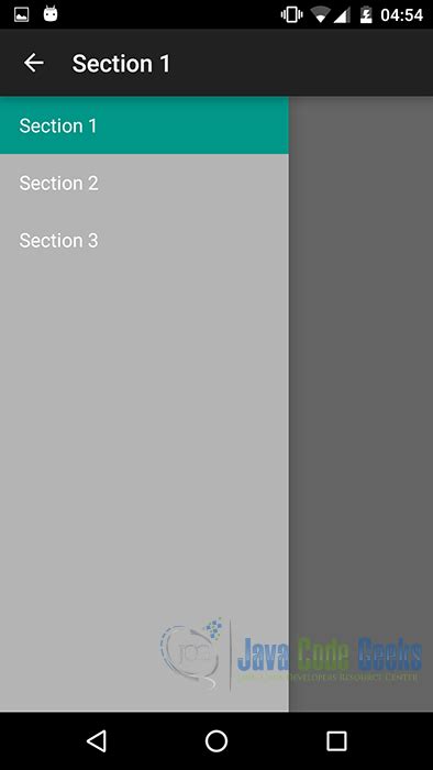 Android Navigation Drawer Example Java Code Geeks
