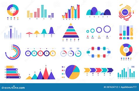 Graphic Charts Infographic Statistic Bars And Diagrams For Data Presentation Comparison