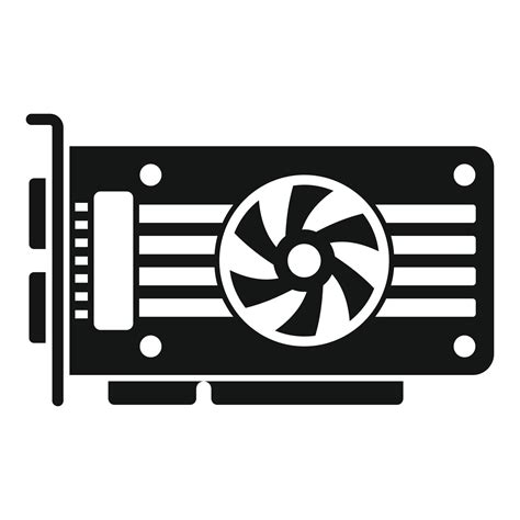 Cpu Video Card Icon Simple Vector Computer Gpu Vector Art At Vecteezy