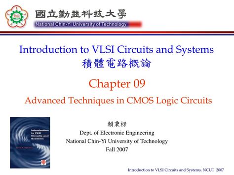 PPT Chapter Advanced Techniques In CMOS Logic Circuits PowerPoint Presentation ID
