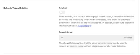 Unable To Enable Refresh Token Rotation Auth0 Community