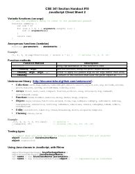 Cse 341 Javascript Cheat Sheet Download Printable PDF Templateroller
