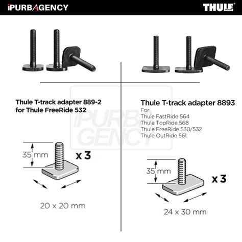 Jual Thule T Track Adapter 889 2 And 3 Shopee Indonesia
