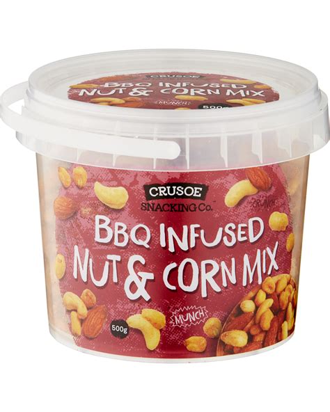 Crusoe Snacking Co Bbq Infused Nut And Corn Mix