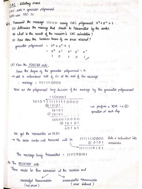 analtical crc and hamming code problems pdf