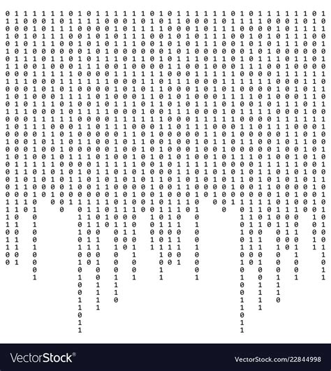 0 1 Code Isolated On White Background Texture Vector Image