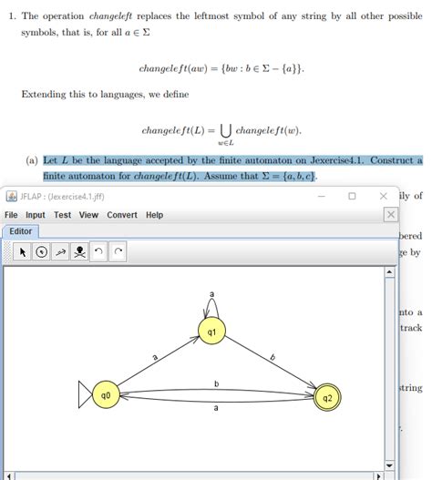 Solved 1 The Operation Changeleft Replaces The Leftmost Chegg Com