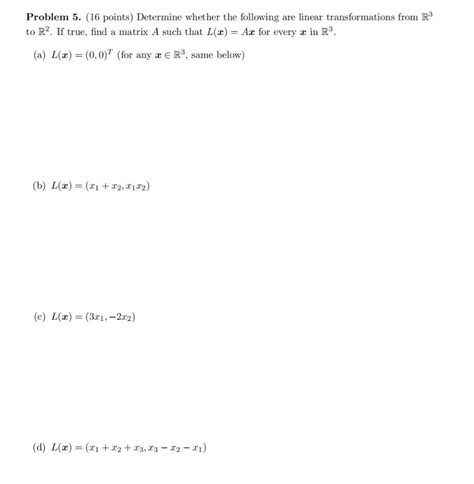 solved problem 5 16 points determine whether the