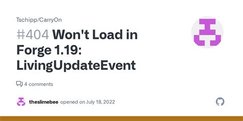 won t load in forge 1 19 livingupdateevent · issue 404 · tschipp