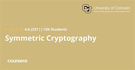 Symmetric Cryptography Coursya