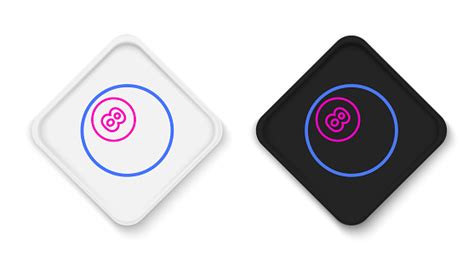 흰색 배경에 고립 된 숫자 8 아이콘라인 당구 풀 스누커 공 다채로운 개요 개념 벡터 1에 대한 스톡 벡터 아트 및 기타 이미지