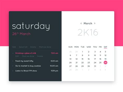 Calendar UI Calendar Ui Web Design Calendar
