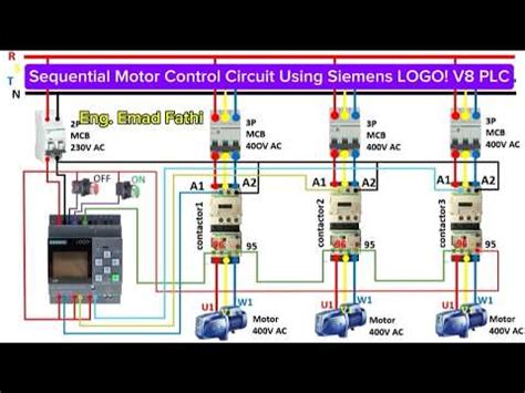 Sequential Motor Control Circuit Using Siemens LOGO! V8 PLC - YouTube