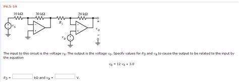 solved the input to this circuit is the voltage vs the