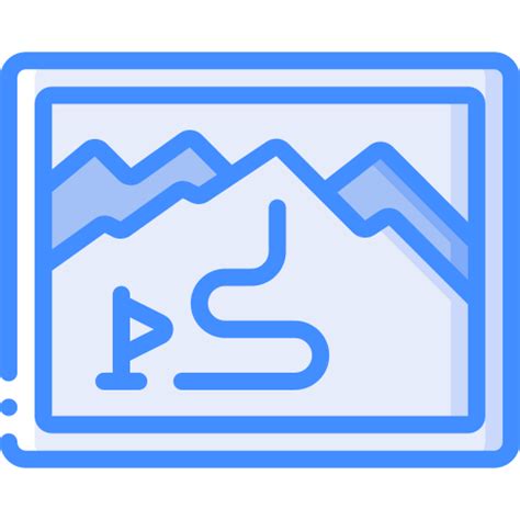 Route Basic Miscellany Blue Icon
