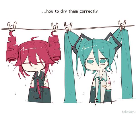 Takawoyu Hatsune Miku Kasane Teto Kasane Teto Utau Utau Vocaloid Hashtag Only Commentary