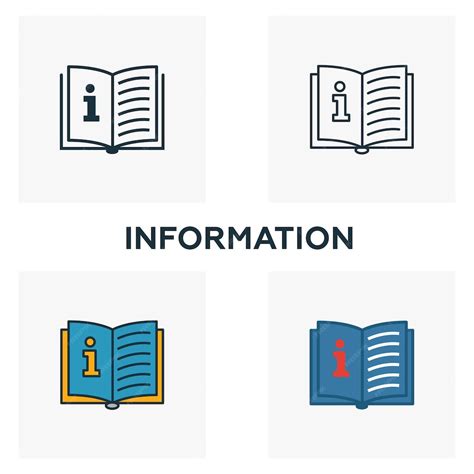 Premium Vector Information Icon Set Four Elements In Diferent Styles