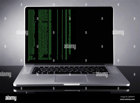 Programming Code On Laptop Monitor Stock Photo Alamy