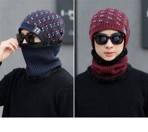 Badu Bg Мъжка зимна шапка с шал Badu Bg