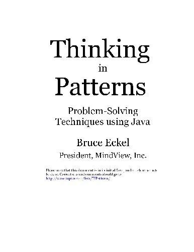 خرید کتاب thinking in patterns problem solving techniques using java