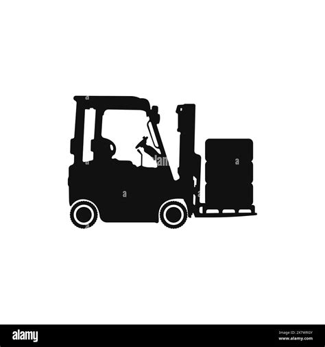 Loader Black Logo Cargo Moving Icon Outline Loader Vector Cargo Lift Vector Vector