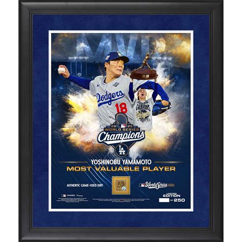 Yoshinobu Yamamoto Los Angeles Dodgers Fanatics Authentic 2025 World Series Champions Framed 16