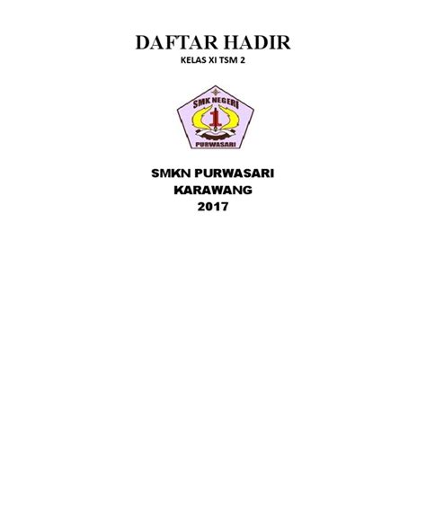 Sampul Absen Siswa Pdf