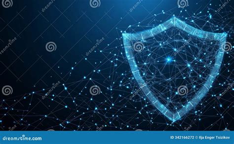 Futuristic Shield With A Glowing Lock Symbolizing Advanced Digital Protection For Tech