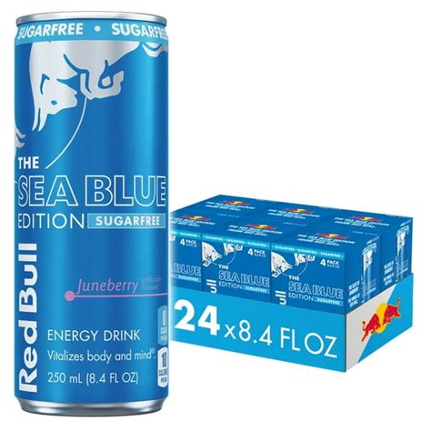 Free Shipping Red Bull Sea Blue Edition Energy Drink Juneberry 8 4 Fl