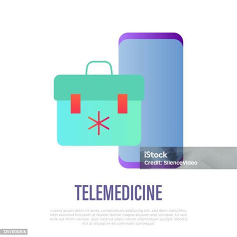 원격 의료 스마트폰 화면에 의료 서류 가방 온라인 상담 그라데이션 아이콘입니다 비접촉 진단 벡터 그림입니다 거리가 먼에 대한 스톡 벡터 아트 및 기타 이미지 Istock