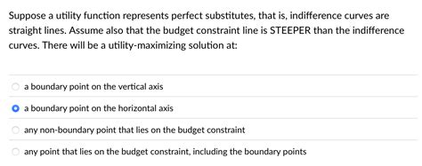 Solved Suppose A Utility Function Represents Perfect