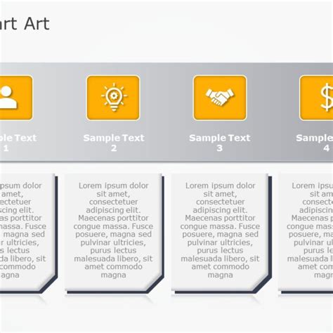 SmartArt List Horizontal Bullet List Steps PowerPoint Template