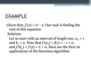 Bisection Method PPTX