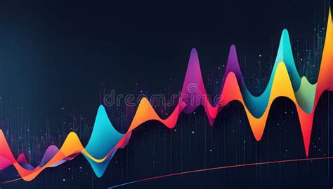 Dynamic Graph With Fluctuating Data Points In Vibrant Colors Stock