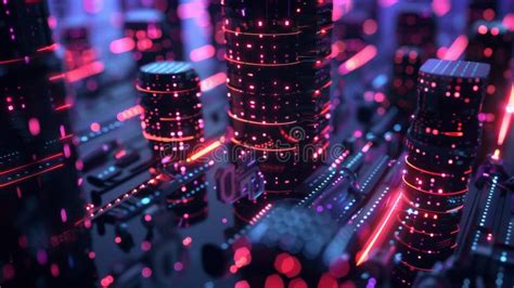 Futuristic Technology Background Database Storage Cloud Computing