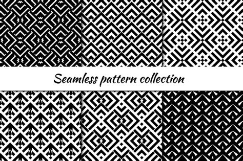 원활한 패턴 컬렉션 기하학적 설계 배경 설정 반복 된 비늘 갈매기 모티프 지오 프린트 키트 갈매기표 수장에 대한 스톡 벡터 아트 및 기타 이미지 Istock