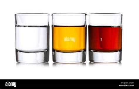 Three Different Shots Of Alcohol Stock Photo Alamy
