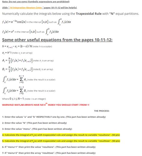 Solved Note Do Not Use Syms Symbolic Expressions Are
