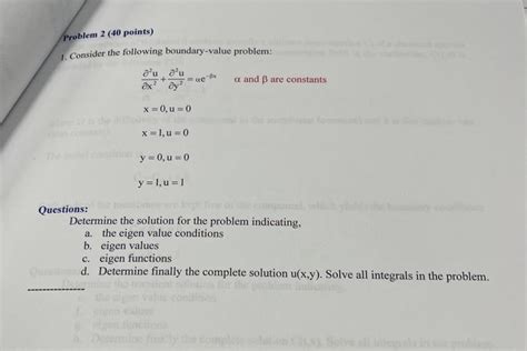 solved 1 consider the following boundary value problem